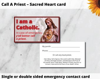 Printable Call a Priest - Roman Collar Card | Catholic Emergency ...