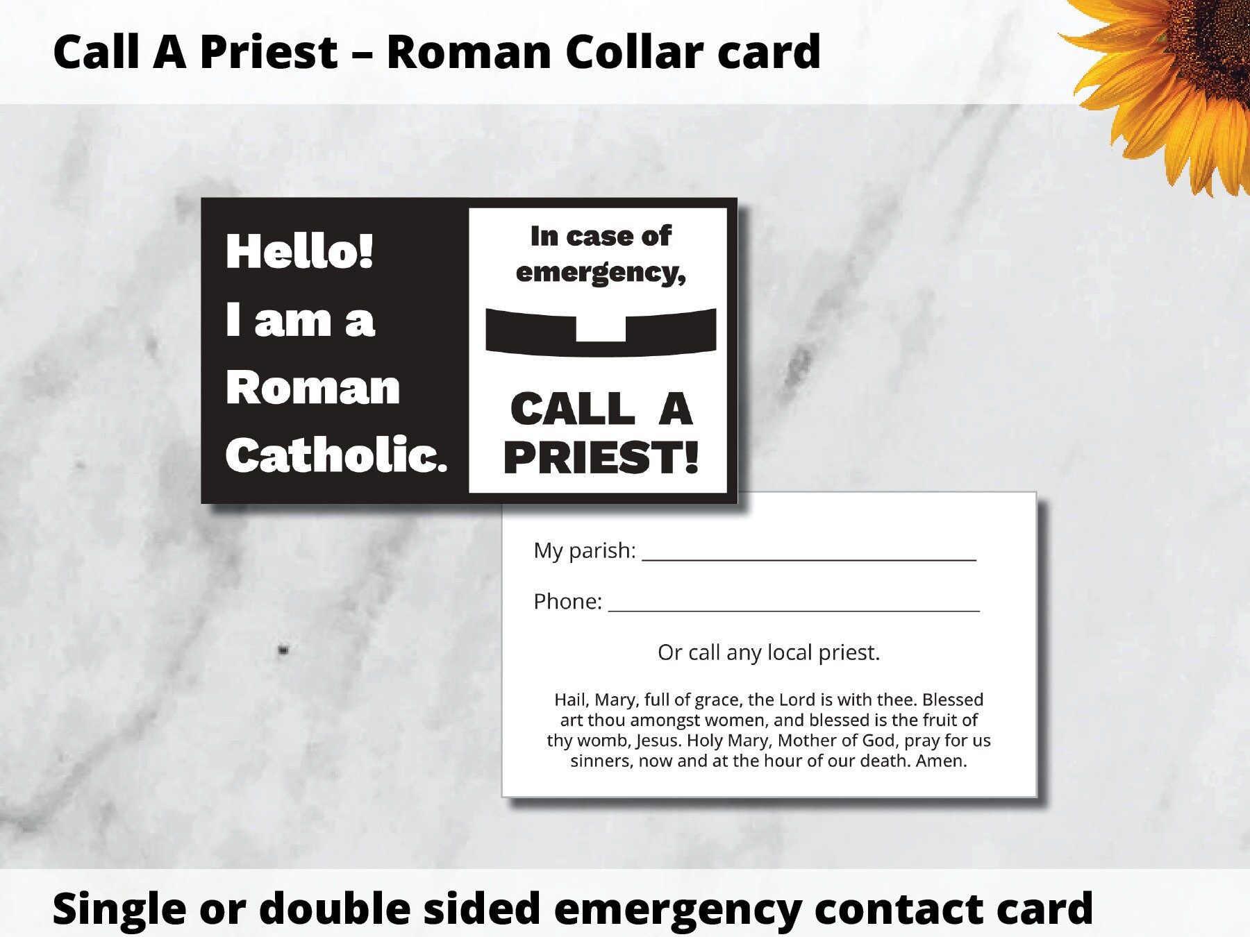 Printable Call a Priest - Roman Collar Card | Catholic Emergency ...