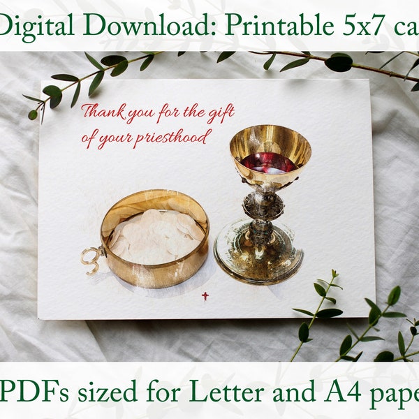 Catholic Priest Ordination Anniversary Cards - Etsy
