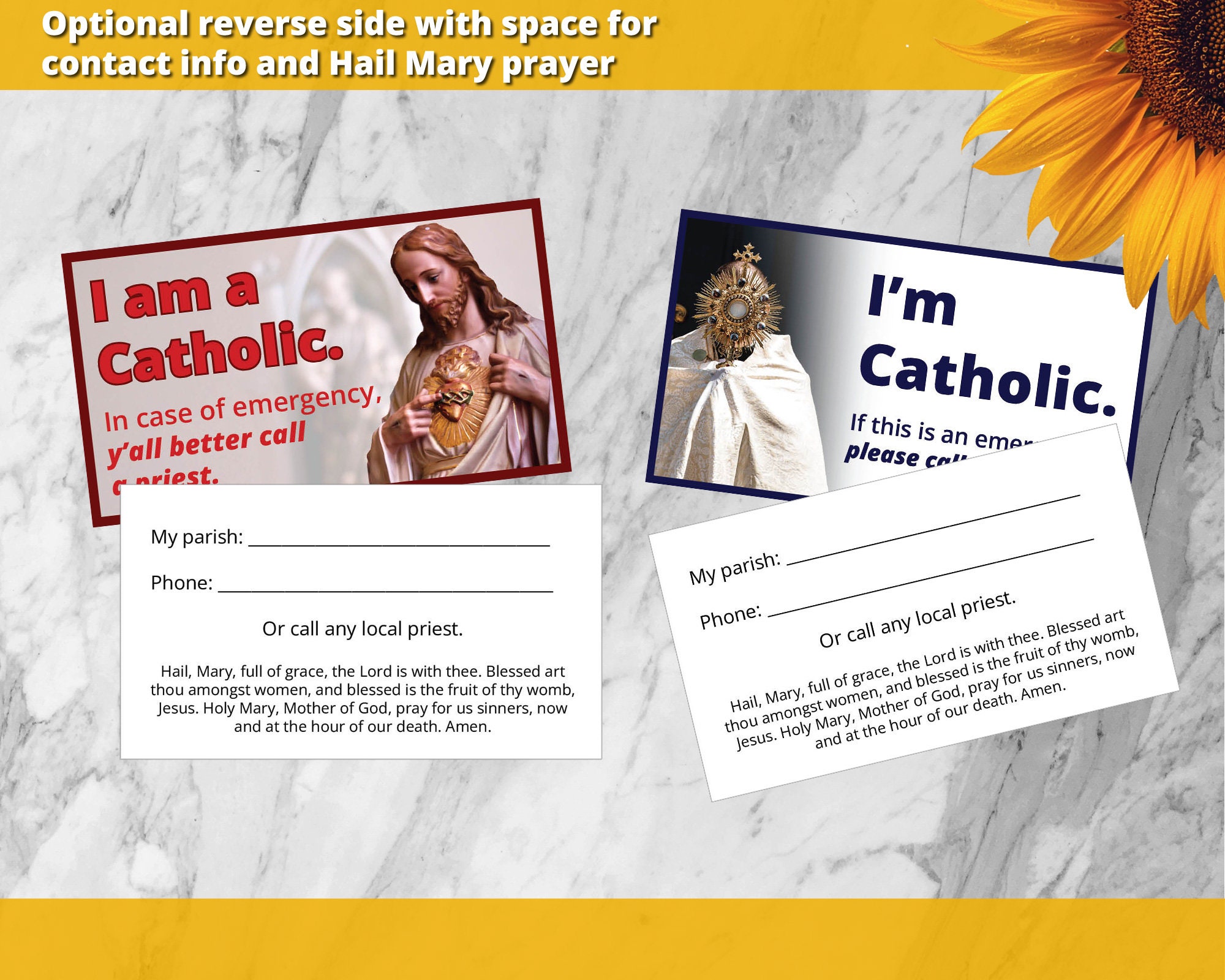 Call a Priest Variety Pack | Catholic ID Card | Emergency Contact Card ...