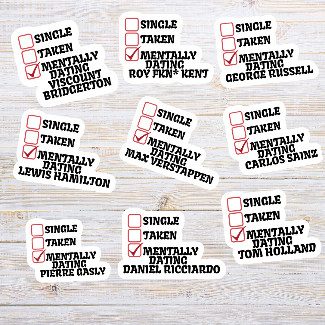 Mentally Dating... Sticker Formula One Norris Tom Holland Trendy ...