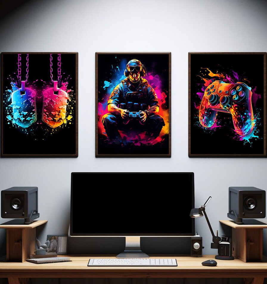Modern Gaming Murals | Gaming Room Decoration | Gaming Motives ...