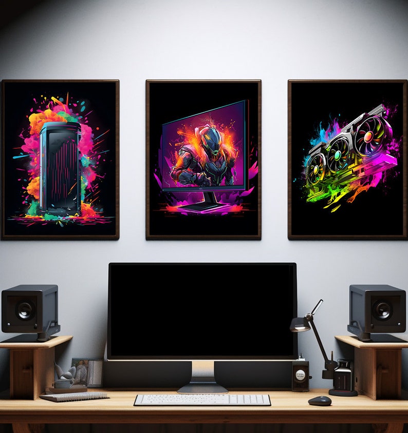 Modern Gaming Murals Gaming Room Decoration Gaming Motives Gamer Gift ...