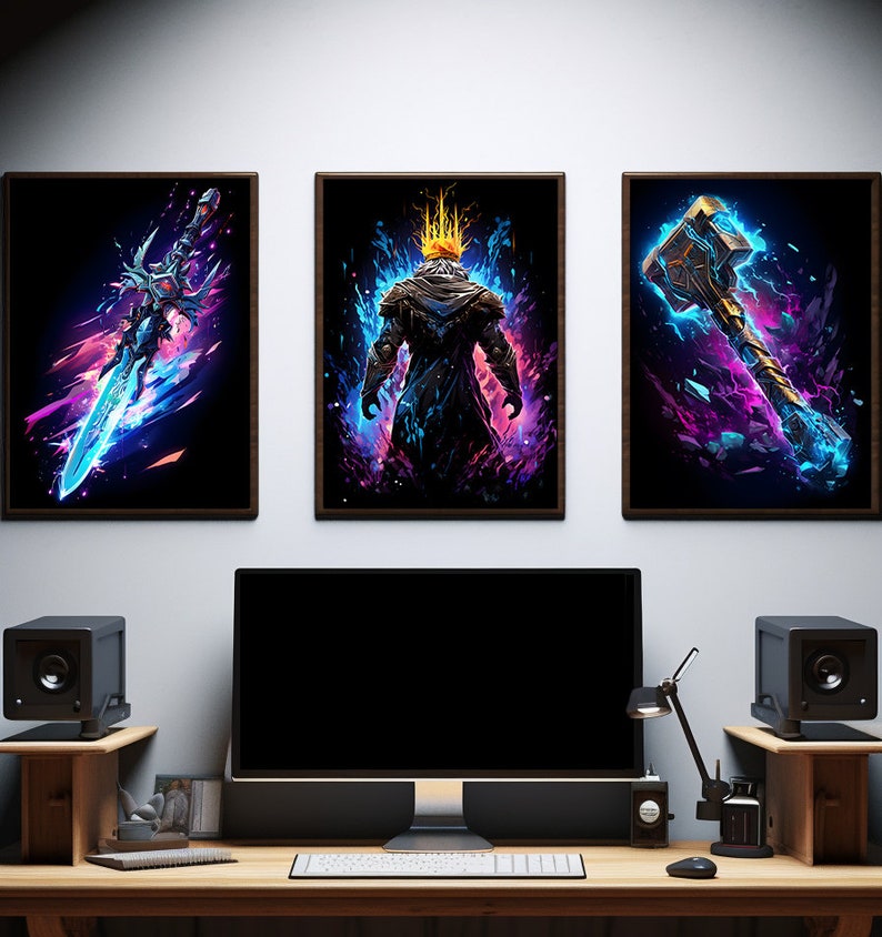 Modern Gaming Murals | Gaming Room Decoration | Gaming Motives | Game ...