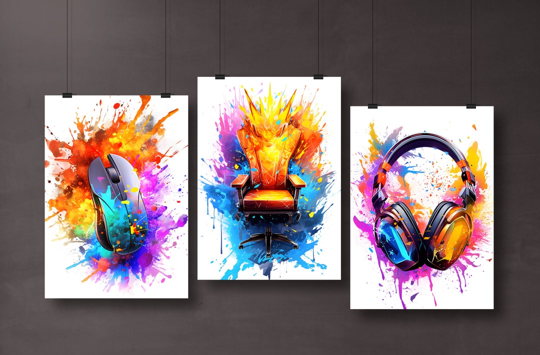 Modern Gaming Murals | Gaming Room Decoration | Gaming Motives | Cyborg ...