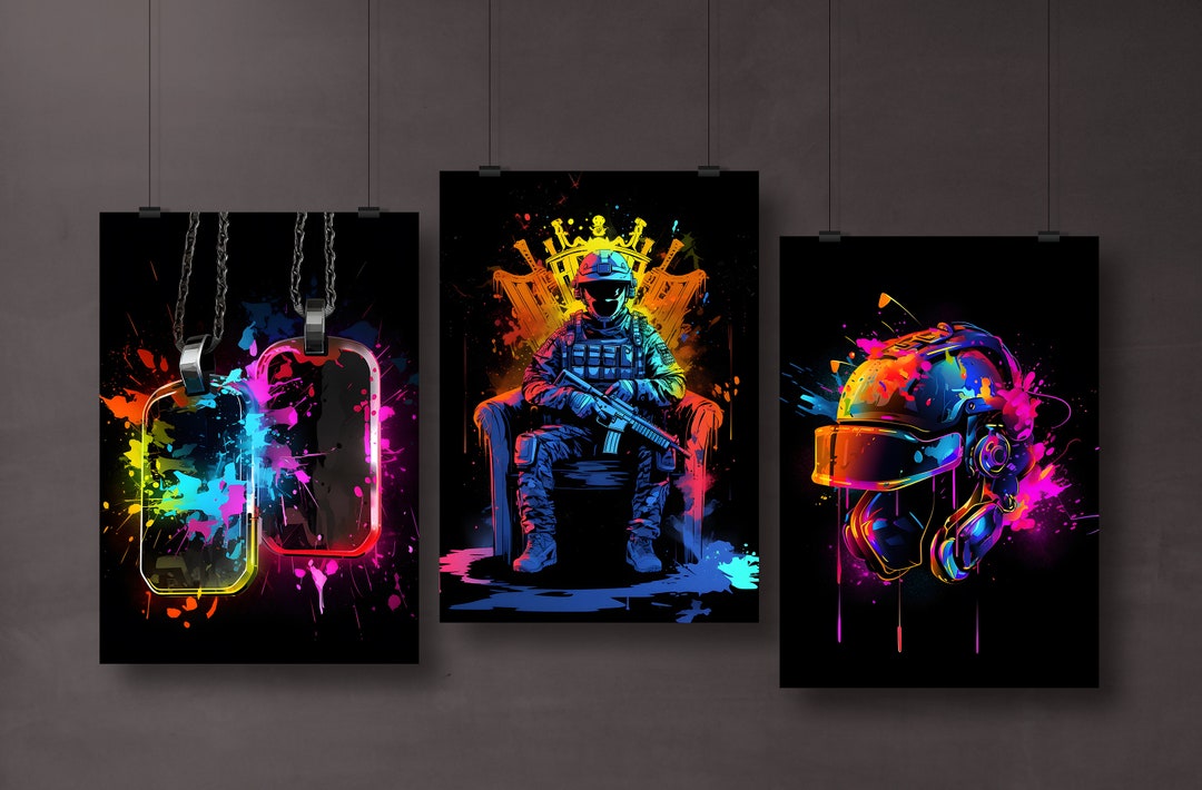 Modern Gaming Murals Gaming Room Decoration Gaming Motives Gamer Gift ...