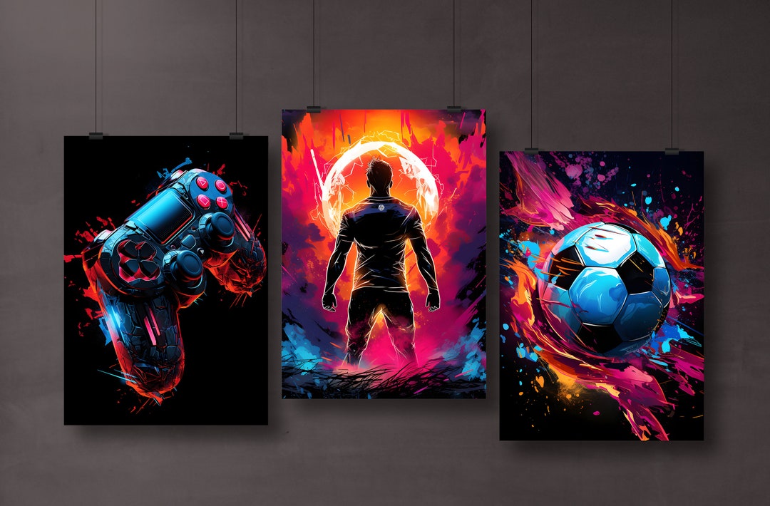 Modern Gaming Wall Murals | Gaming Room Decoration | Gaming Motifs ...