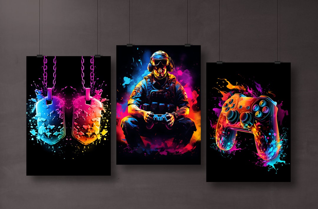Modern Gaming Murals | Gaming Room Decoration | Gaming Motives ...