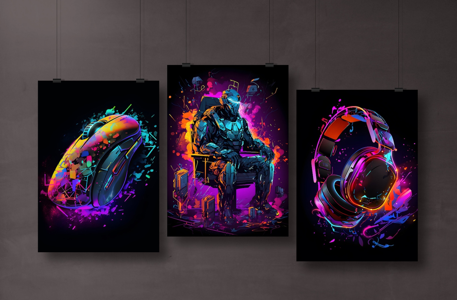 Modern Gaming Murals | Gaming Room Decoration | Gaming Motives | Gamer ...