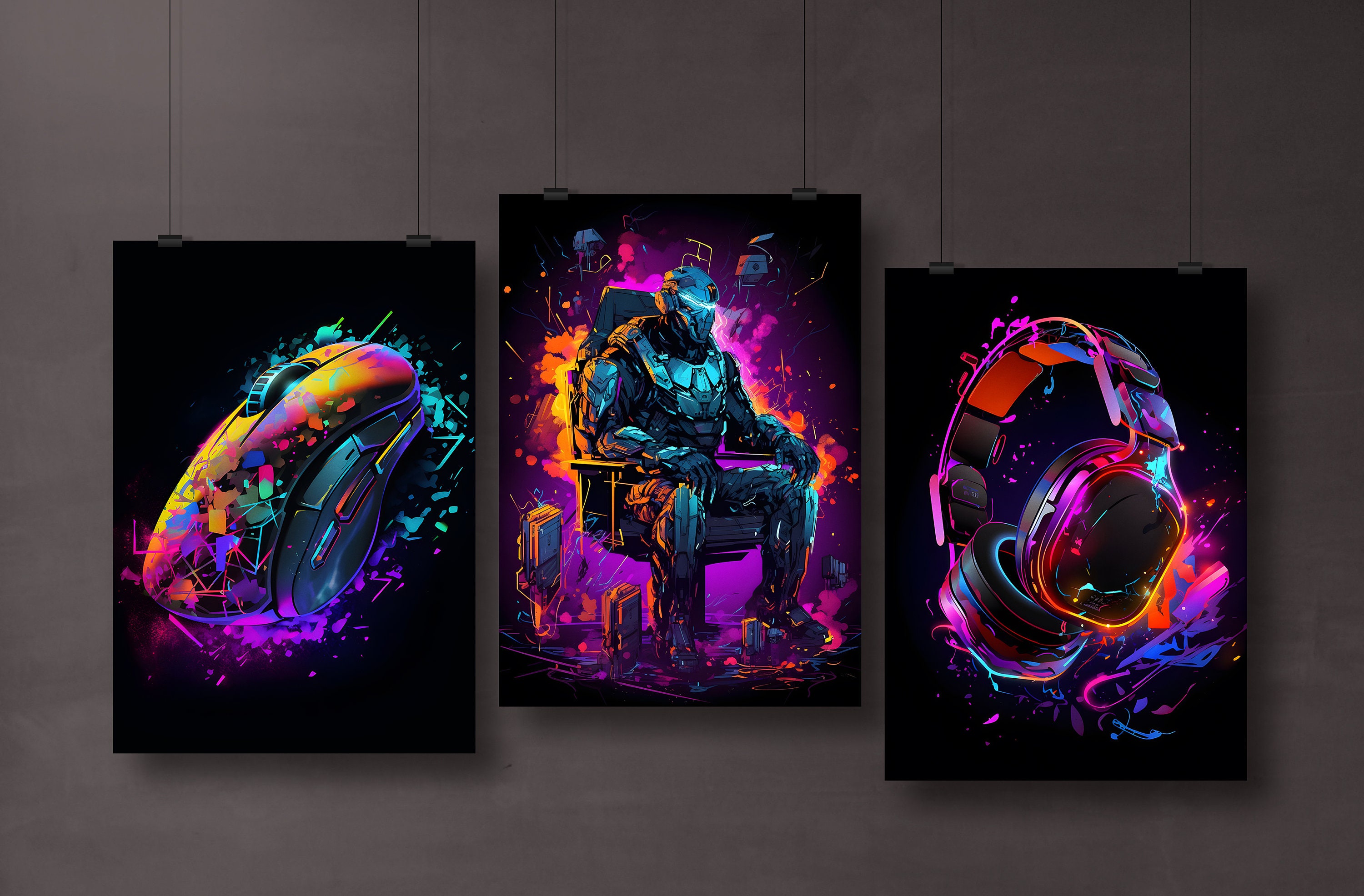 Modern Gaming Murals | Gaming Room Decoration | Gaming Motives | Gamer ...