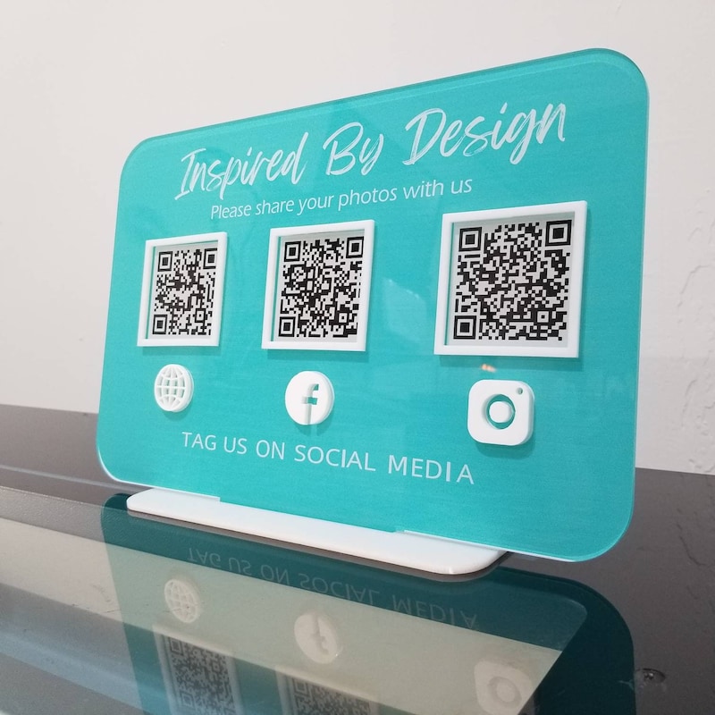 Multi Qr Code Acrylic Sign - Etsy