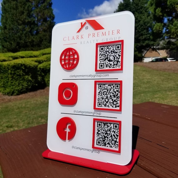 3 Icon QR Code Multi QR Code QR Code Sign Business | Etsy