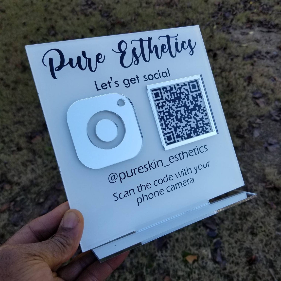 Instagram QR Code Facebook QR Sign Social Media Sign | Etsy