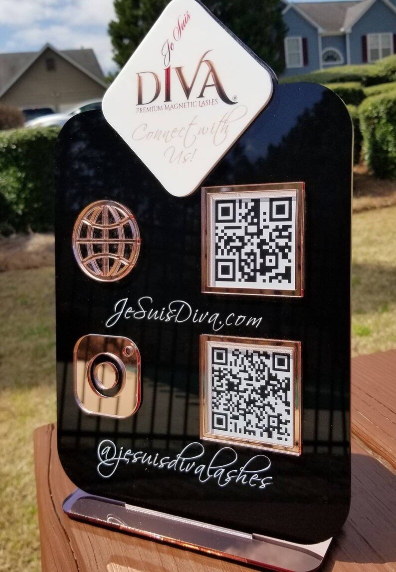 Business Logo With QR Code Sign QR Code Sign - Etsy