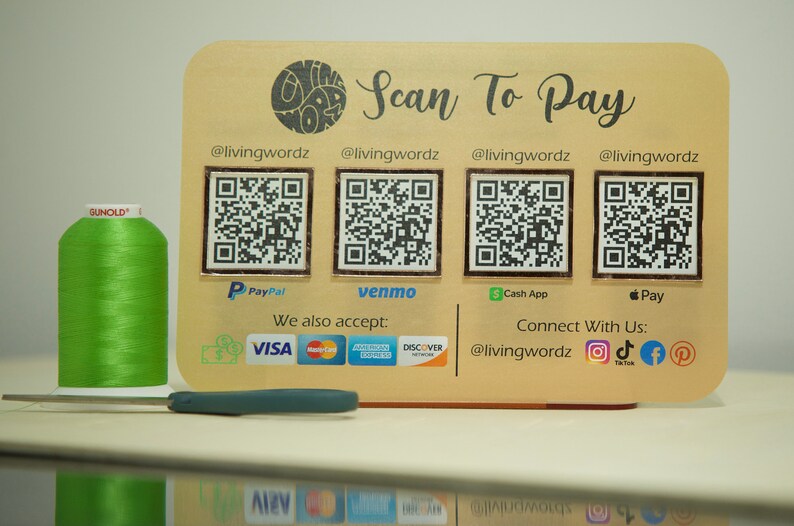 Small Business Payment QR Code Sign Scan to Pay QR Payment - Etsy