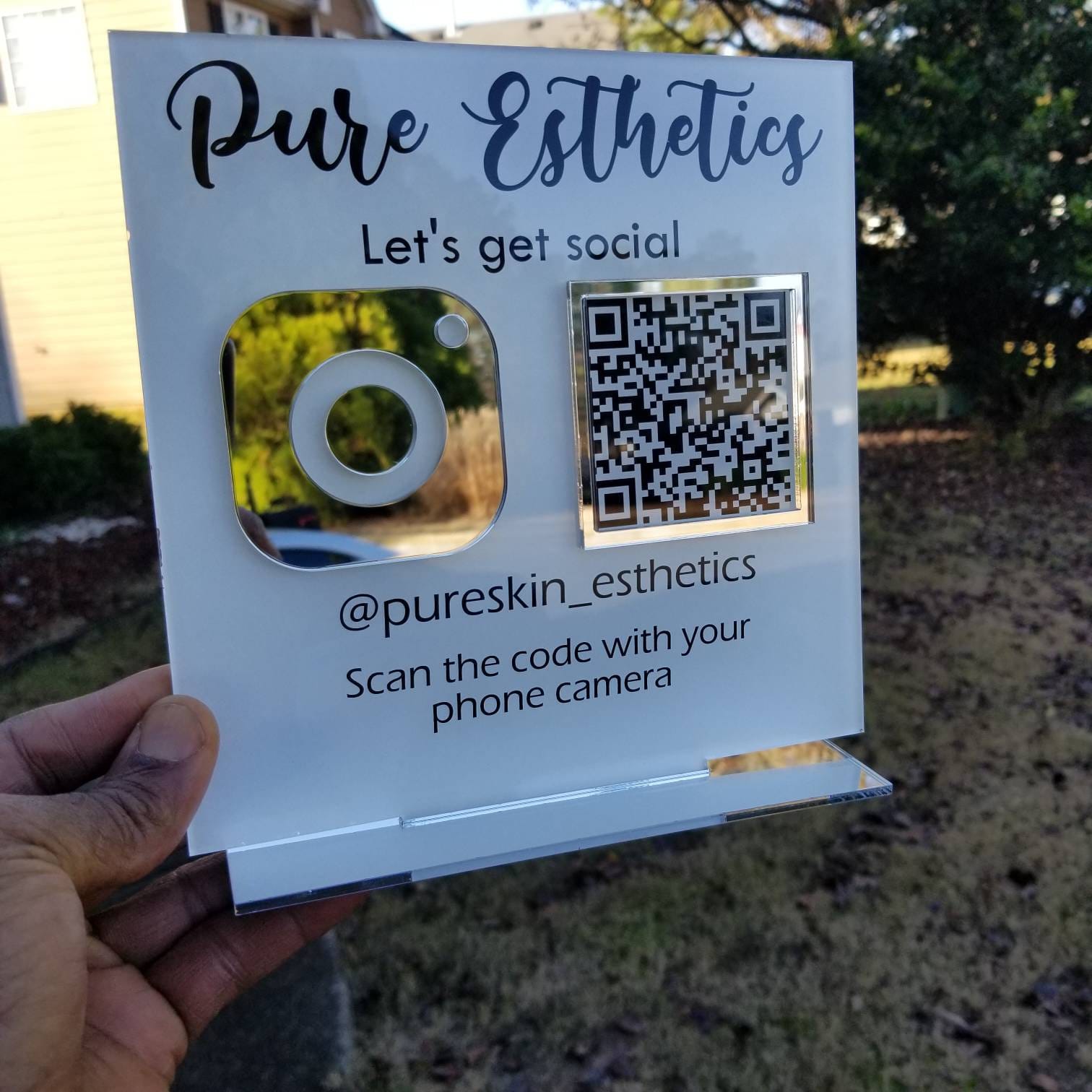 Instagram QR Code Facebook QR Sign Social Media Sign - Etsy