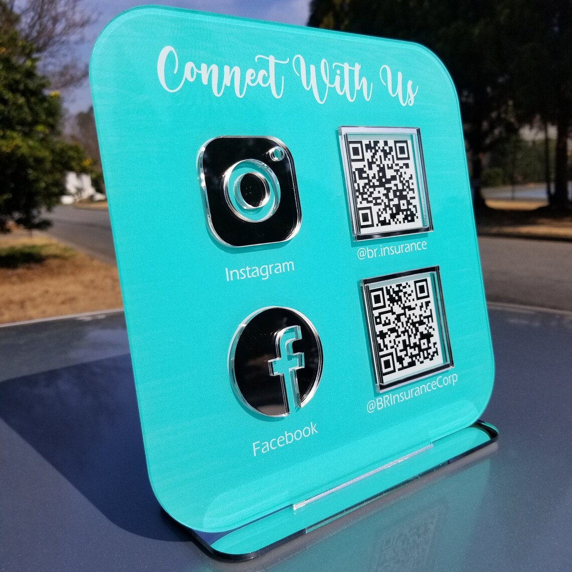 Pop up Shop Sign | Multi QR Code | QR Code Sign | Instagram | Facebook ...