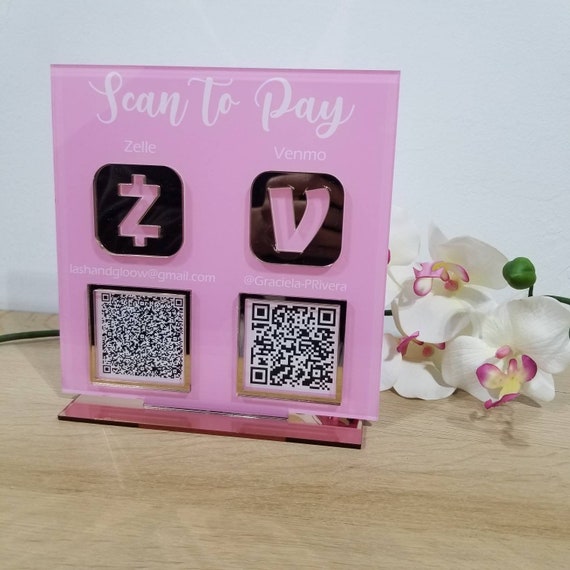 Qr Code Sign Multi Qr Code Sign Scan to Pay Zelle QR | Etsy