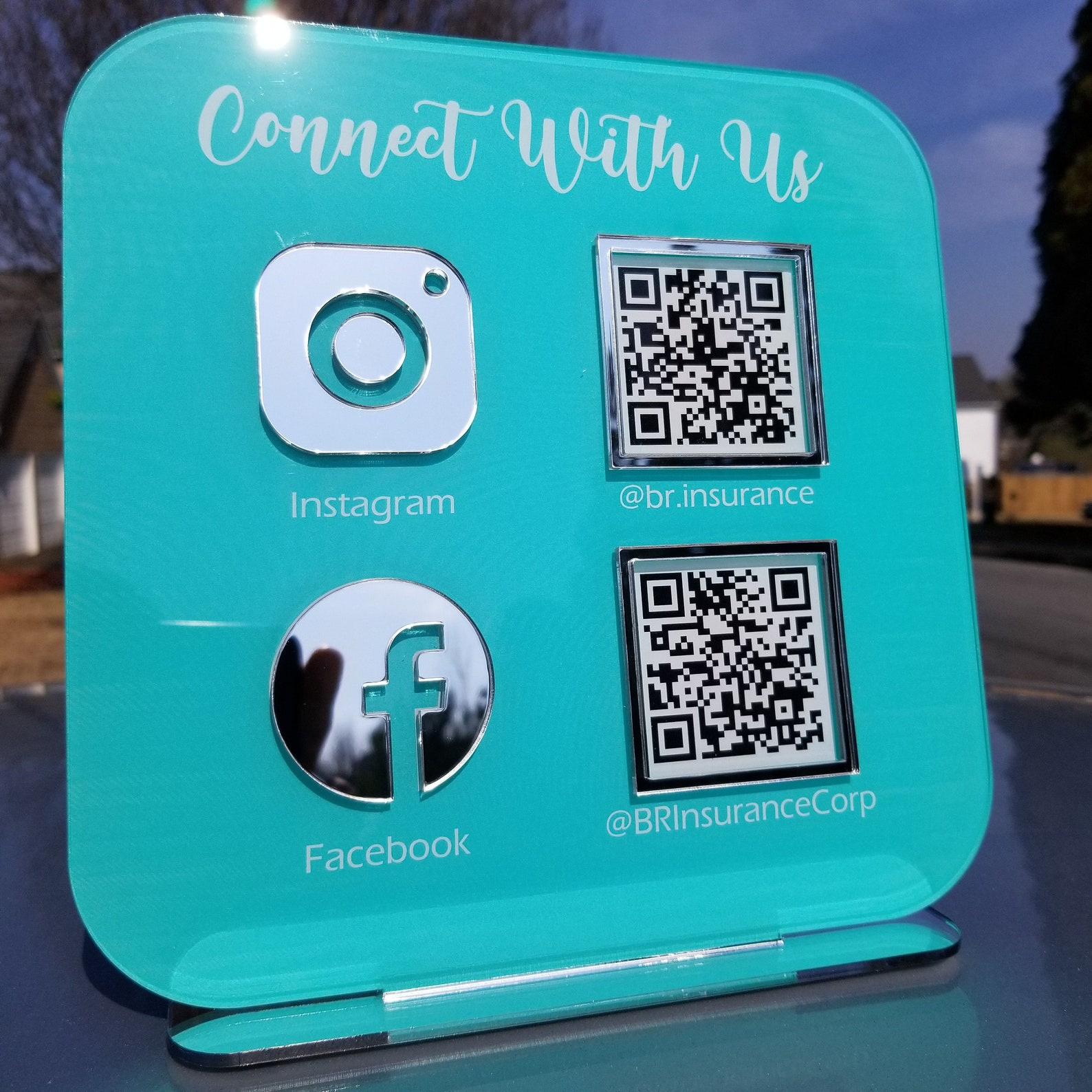 Pop up Shop Sign | Multi QR Code | QR Code Sign | Instagram | Facebook ...