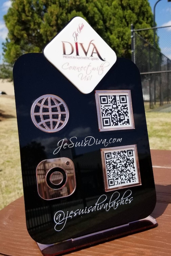 Business Logo With QR Code Sign QR Code Sign - Etsy