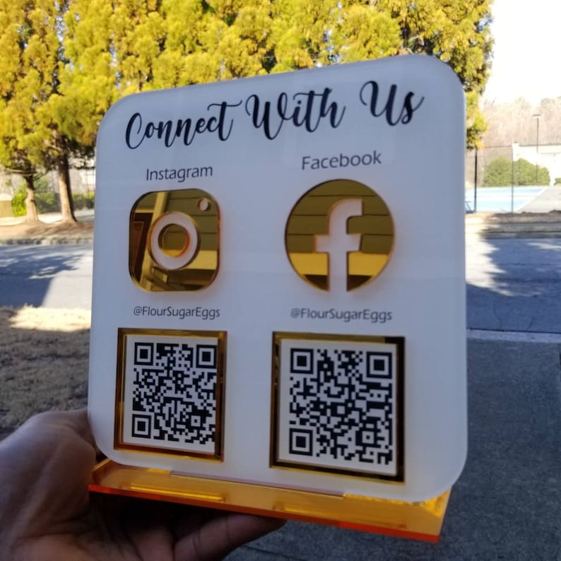 Social Media Sign | Let's Get Social Sign | Follow Us on Social Media ...