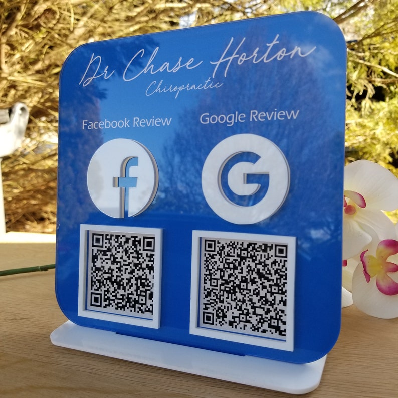 Review QR Code Display Business Card With QR Code Leave A - Etsy