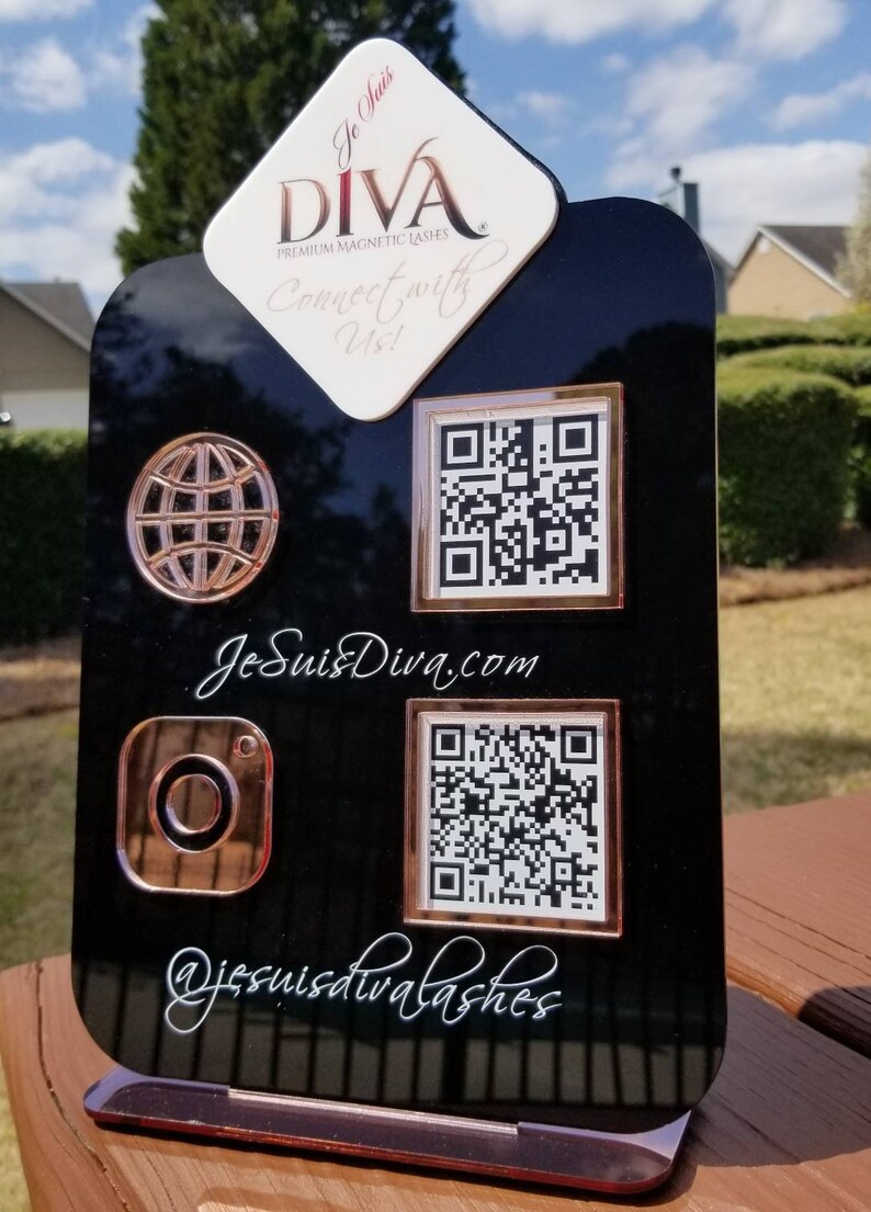 Business Logo With QR Code Sign QR Code Sign - Etsy