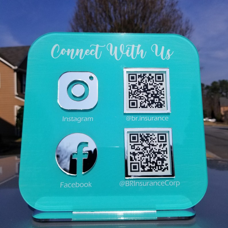 Pop up Shop Sign | Multi QR Code | QR Code Sign | Instagram | Facebook ...