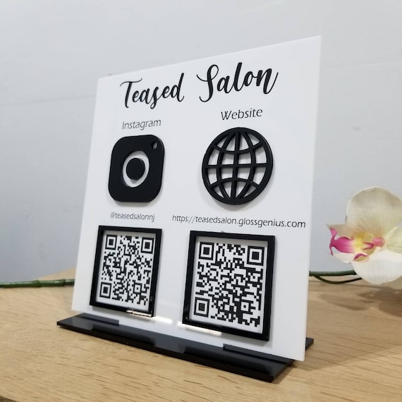 Business Qr Code Sign Wifi Qr Code Sign Social Medium Sign - Etsy