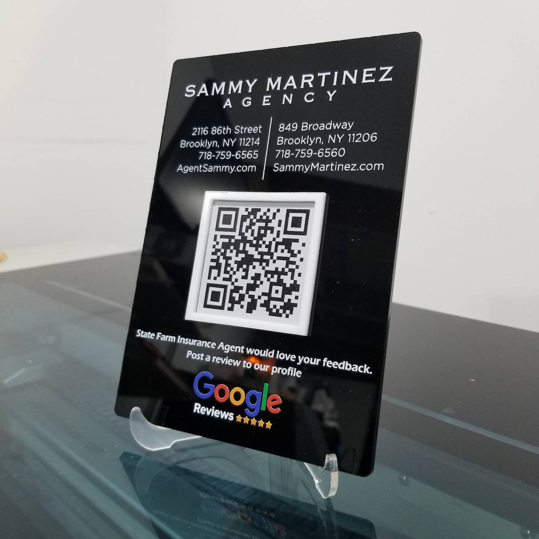 Mini QR Display Sign Mini QR Code Social Media Sign Facebook Instagram ...