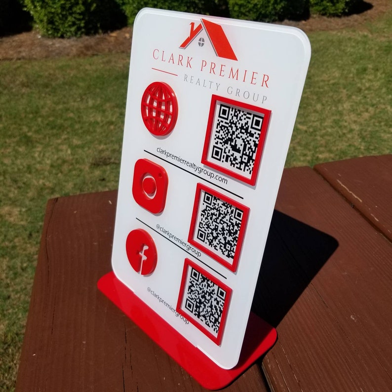 3 Icon QR Code Multi QR Code QR Code Sign Business | Etsy