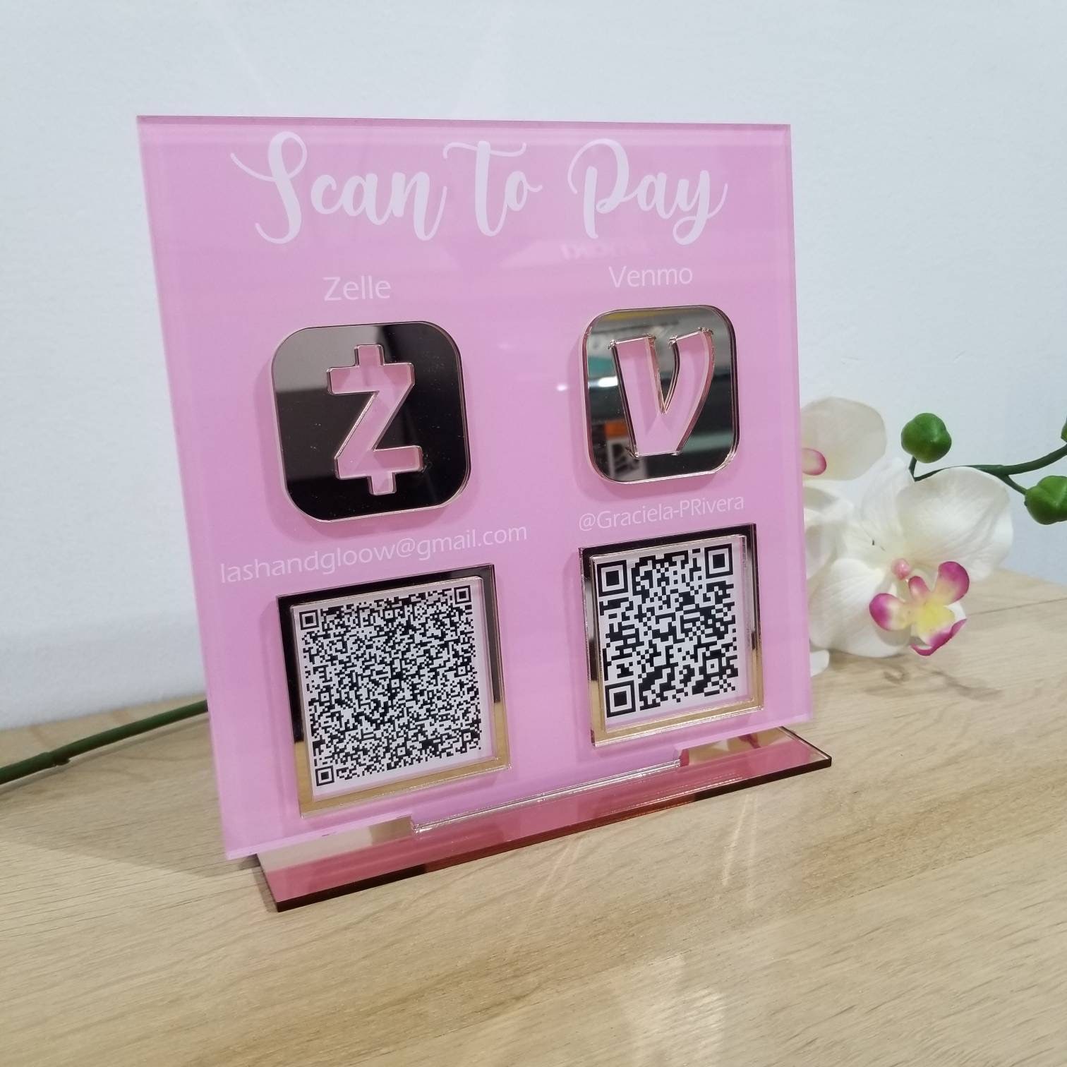 Qr Code Sign Multi Qr Code Sign Scan to Pay Zelle QR | Etsy