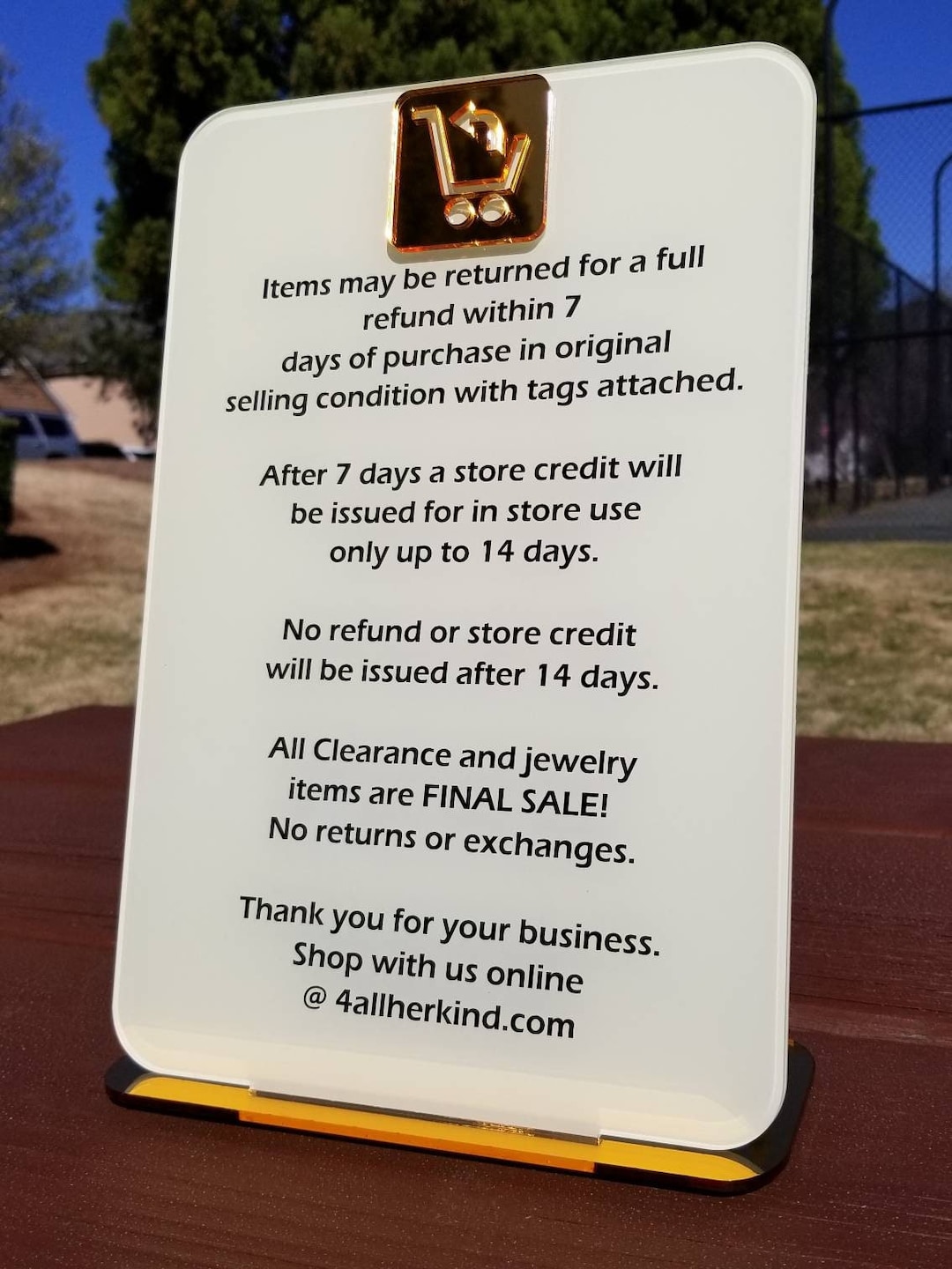 Return Policy | Refund Policies | Small Business Return Policy | Return ...