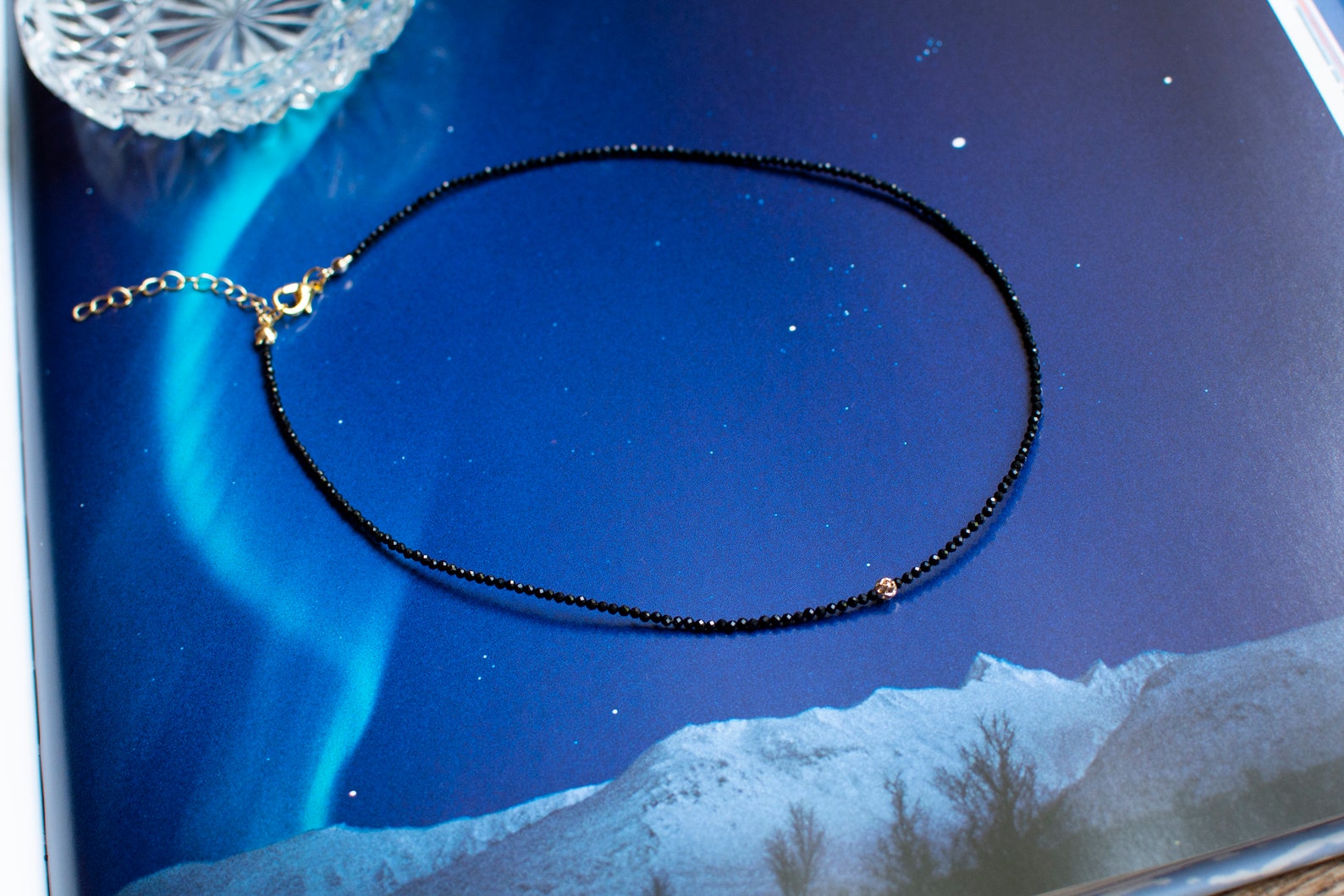 Onyx Necklace/ Choker / Natural Stone Beads / Party Jewelry / Natural ...