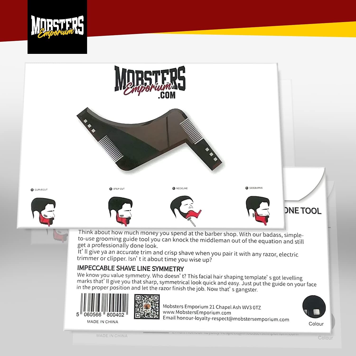 Mobsters Beard Shaping Template Plus Beard Comb All-in-one Tool - Etsy