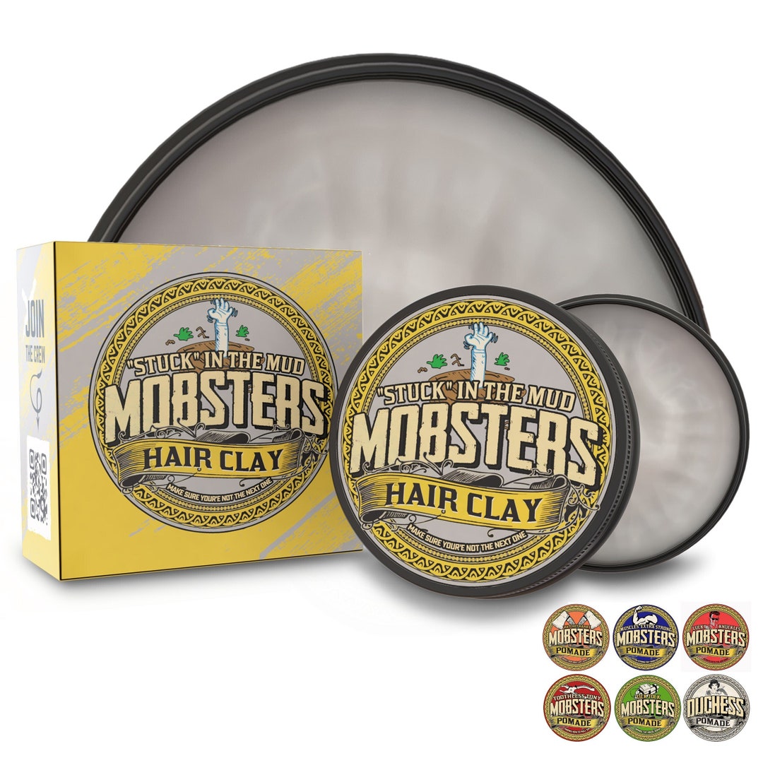 Mobsters Hair Clay, Professional Styling Product for Men With a Matte ...