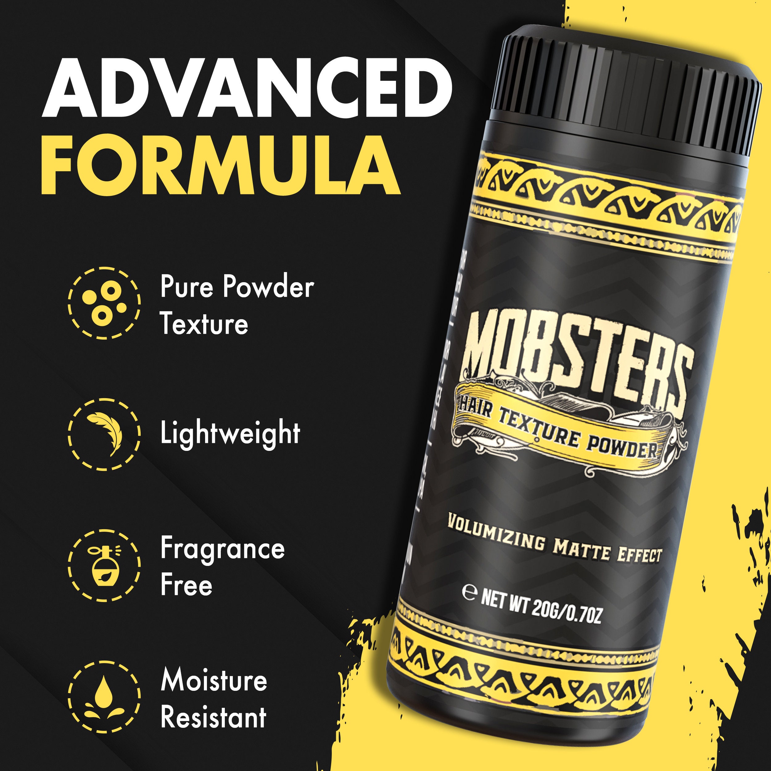 Mobsters Hair Texture Powder- Suitable for All Hair Types- Instant Hair ...