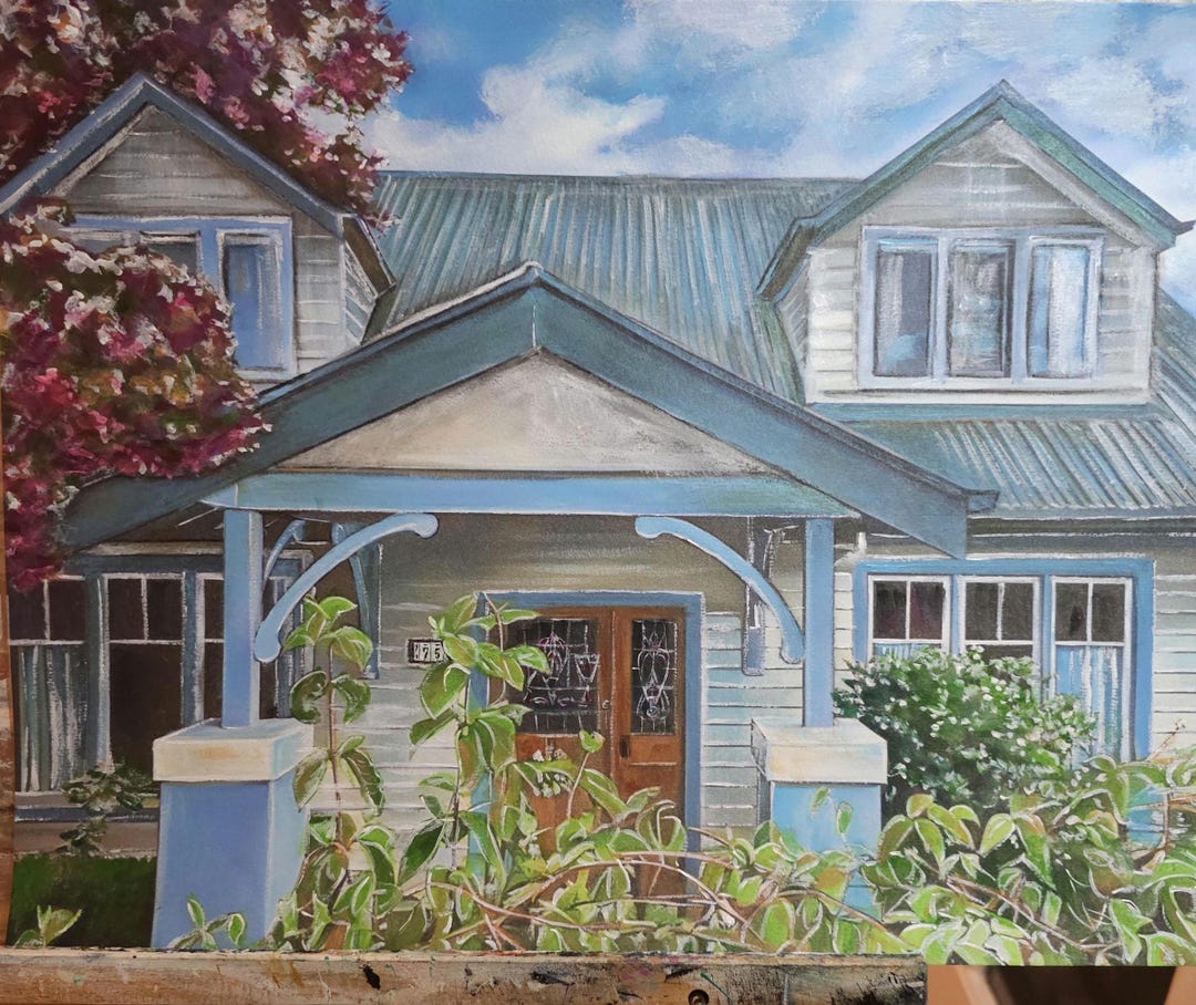 Hand-painted House Portrait: Custom Watercolor or Acrylic Home Painting ...