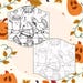 Thanksgiving Happy Autumn Coloring Tracing Pages With Borders Set of 3 ...