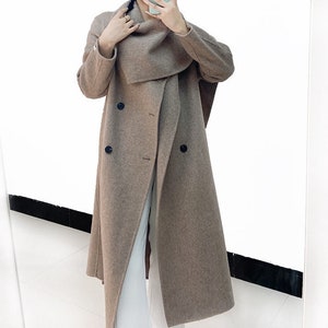 Winter Coat Women Shawl Collar Wrap Coat Women Long Winter - Etsy Canada