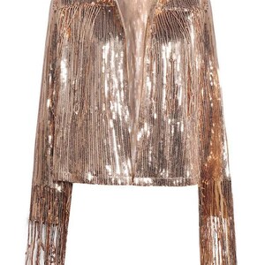 Sequin Jacket Women Fringed Jacket Silver Reflective Jacket - Etsy