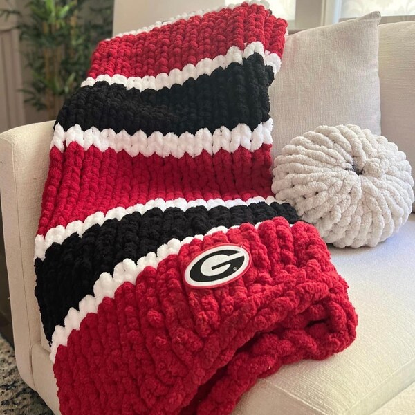 Georgia Football Blanket - Etsy