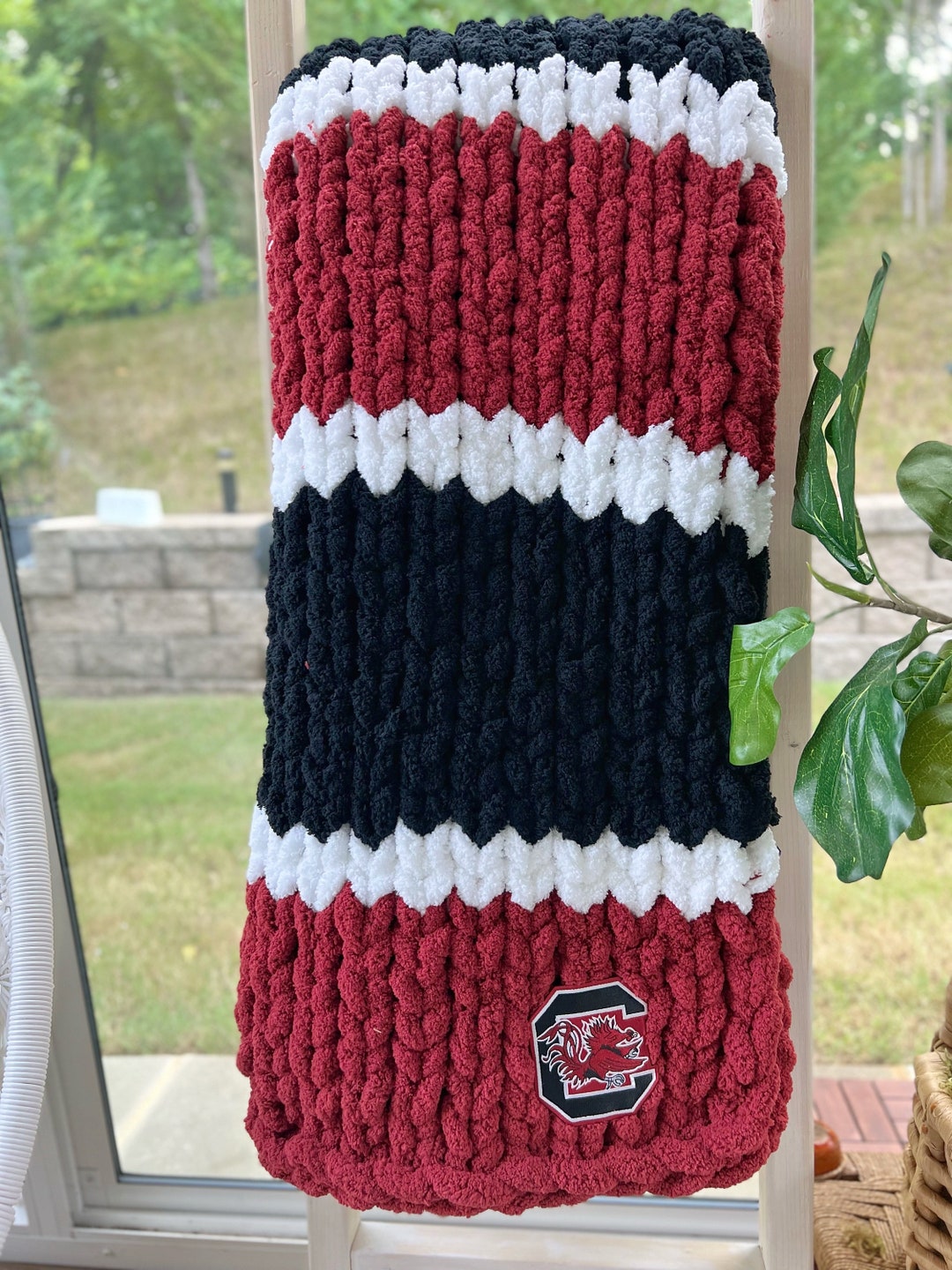 SOUTH CAROLINA GIFT, Handmade Chunky Blanket, Gamecocks, Usc Fan, Dorm ...