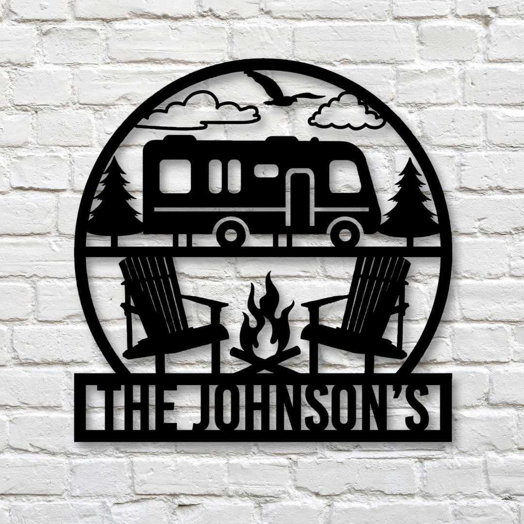 Campers Sign, Metal Outdoor Sign, Custom Campfire Sign, Camper Decor ...
