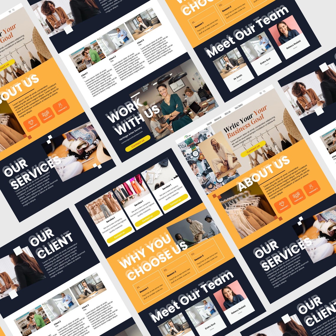 DIY Website Template Business Canva Website Template - Etsy