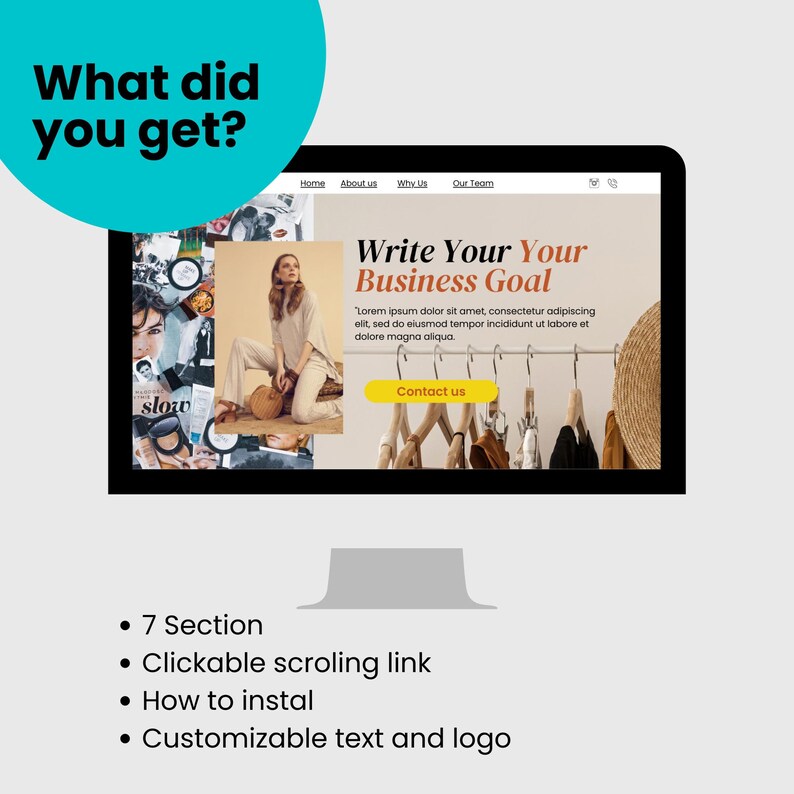 DIY Website Template Business Canva Website Template - Etsy