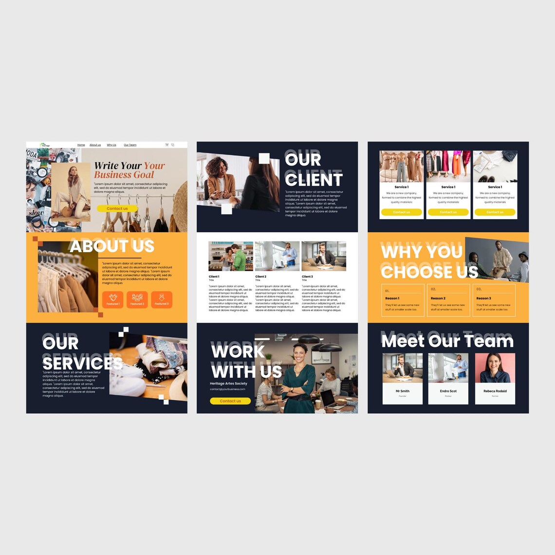 DIY Website Template Business Canva Website Template - Etsy