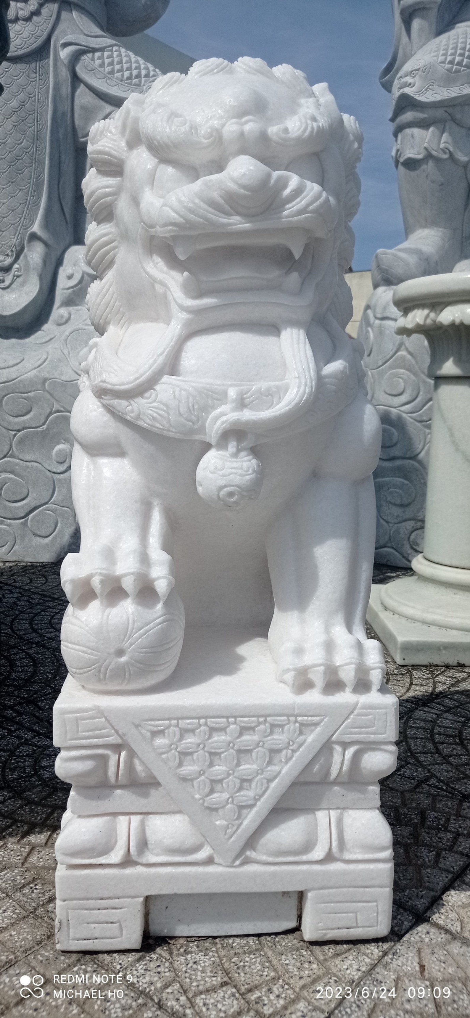 One Guardion Lion Statue,stone Foo Dogs ,marble Foo Dog,chinese Dog,fu ...
