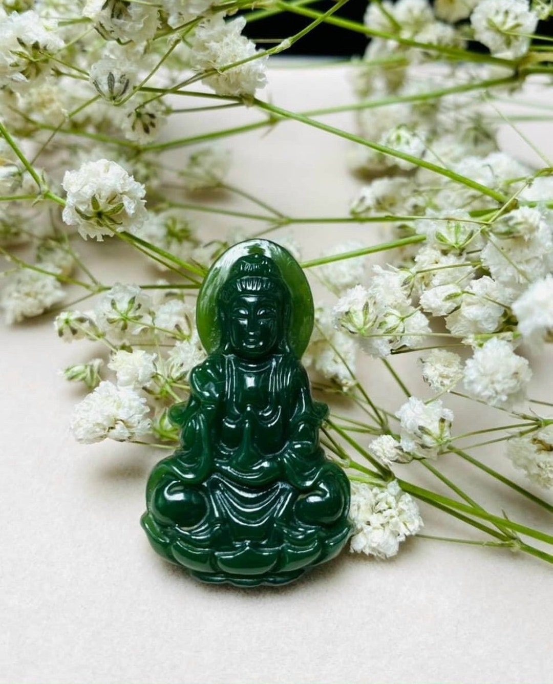 Jade Buddha Pendant, Custom Gold Sterling Silver Buddha Jewelry ...