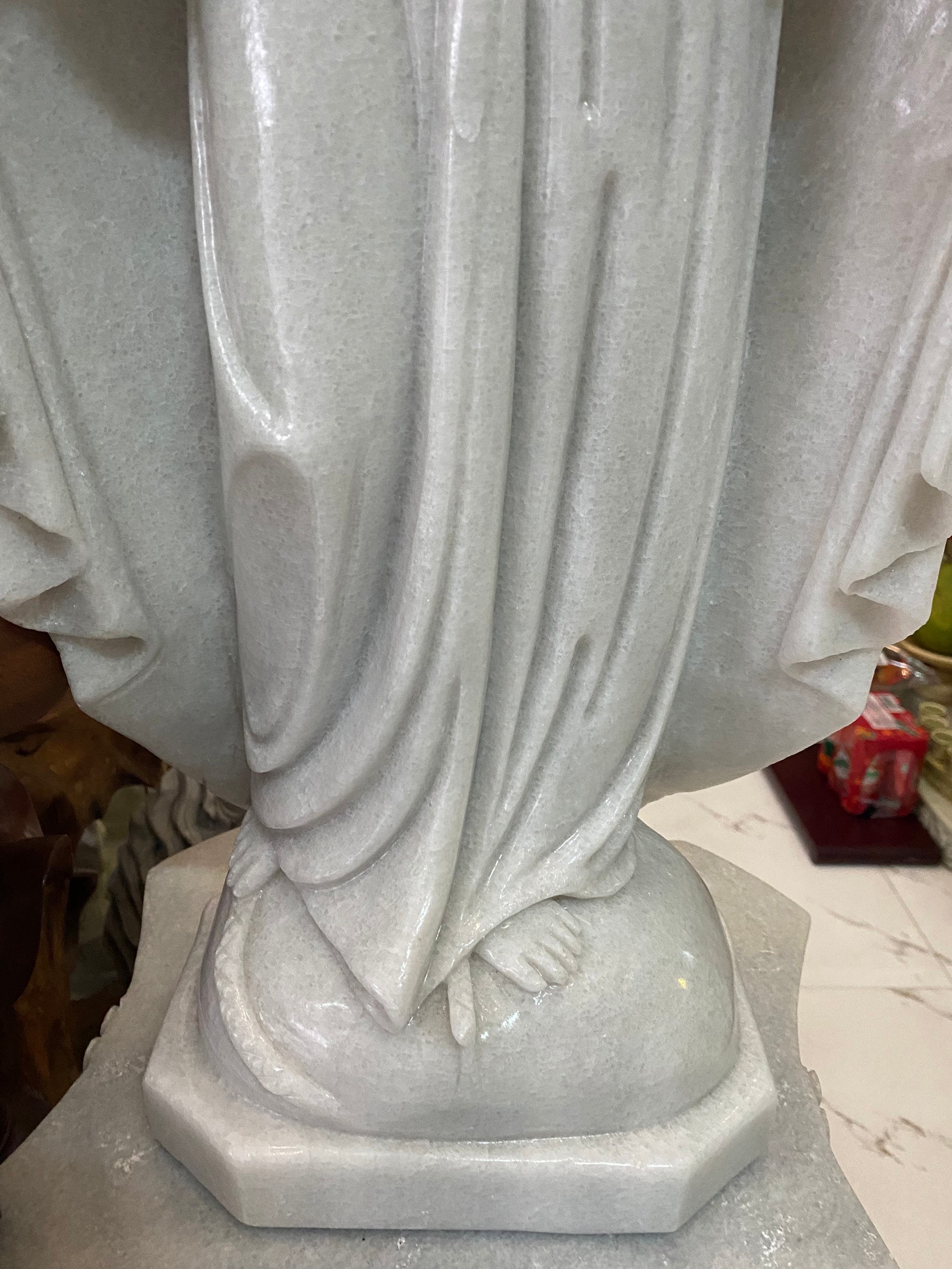 Virgin Mary Stone Statue Religious Statues 70cm-27.5in Handmade ...